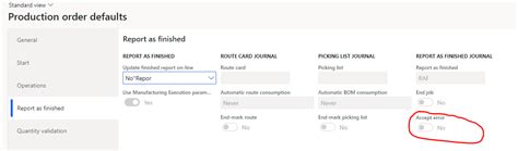 Prevent Report As Finished Quantity To Exceed Production Order Quantity