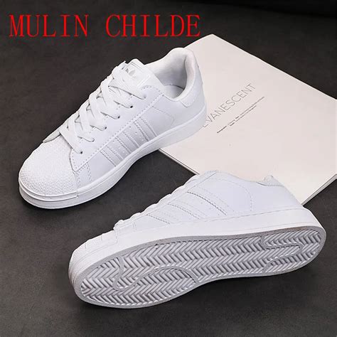 Пара спортивные туфли Для мужчин туфли Superstar в стиле кэжуал женские кроссовки Superstar