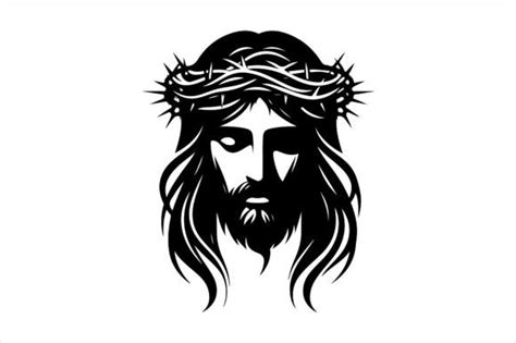 Jesus Christ Crown Thorns Silhouette Graphic By Skshagor Barmon