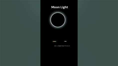 Moon Light Html Css Learnhtml5andcss3 Html5css3 Coding Webdesign