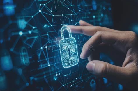 Personal Data Protection Digital Fingerprint Trace A Padlock Know Your Customer Kyc K Y C