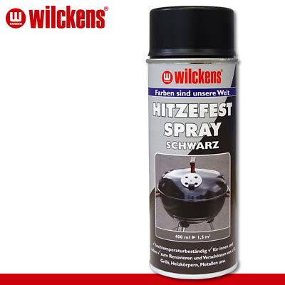 Wilckens 400 Ml Hitzefest Spray Schwarz Lackspray Grill Ofen Ofenrohr