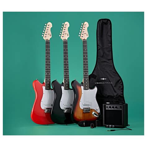 VISIONSTRING Electric Guitar Pack Black At Gear Music