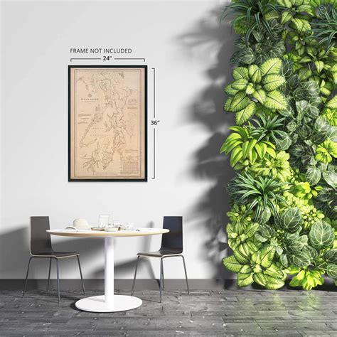 Puget Sound Map Vintage Map Of Puget Sound Washington Wall Art Includes Vintage Nautical