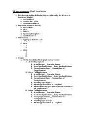 AP Macroeconomics Unit 3 Exam Review AP Macroeconomics Unit 3 Exam Review 1 How Does Each