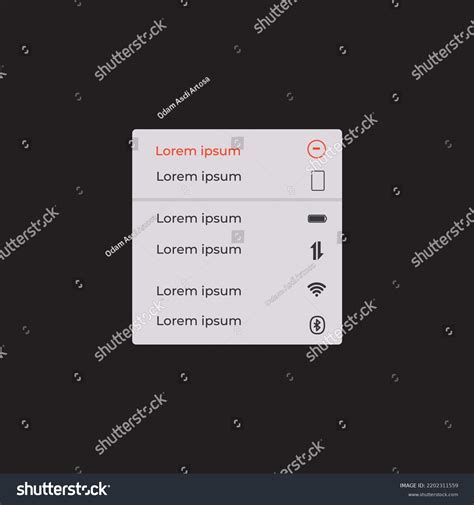 Notification Boxes Template Iphone Smartphone Message Stock Vector Royalty Free 2202311559
