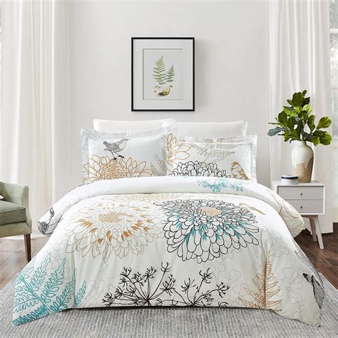 Style Quarters 3pcs King Duvet Cover Set Vintage Garden Bird Bedding