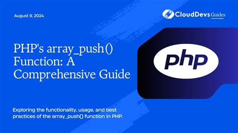 Phps Arraypush Function A Comprehensive Guide