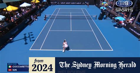 Video Australian Open Highlights Elisabetta Cocciaretto V Lulu Sun