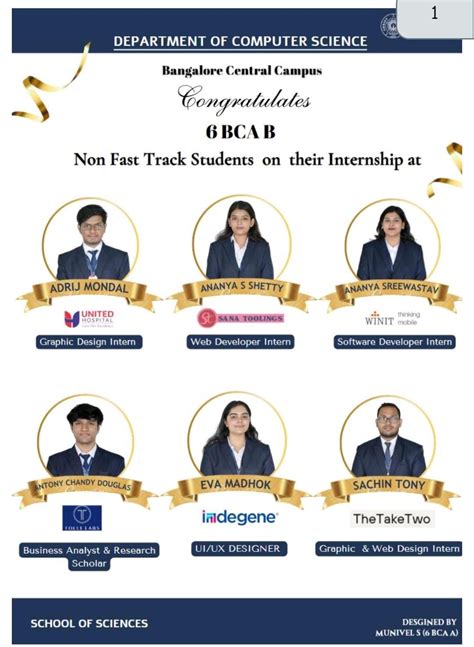 Christ University Computer Science On Linkedin Christuniversity Placementsuccess Internships