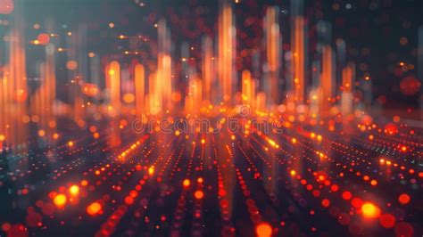 Abstract Golden Light Trail With Glowing Particles Celebration Concept