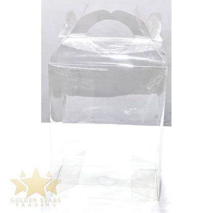 Clear Box With Handles Golden Stars Trading