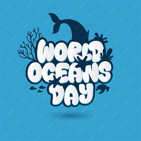 Premium Vector World Oceans Day Background Vector Illustration