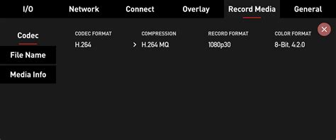 Record Media Codec File Name And Media Info Support Atomos