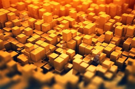Premium AI Image Construction Cubes Abstract Background