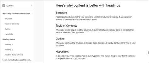 Heading Structure Guidance To Make Content Better Accessible