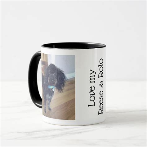 Custom Pet Photo Black White Coffee Mug Zazzle White Coffee Mugs