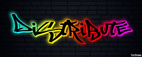 Distribute Text Effect And Logo Design Word