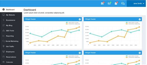 Simple Dashboard Using HTML And CSS Source Code