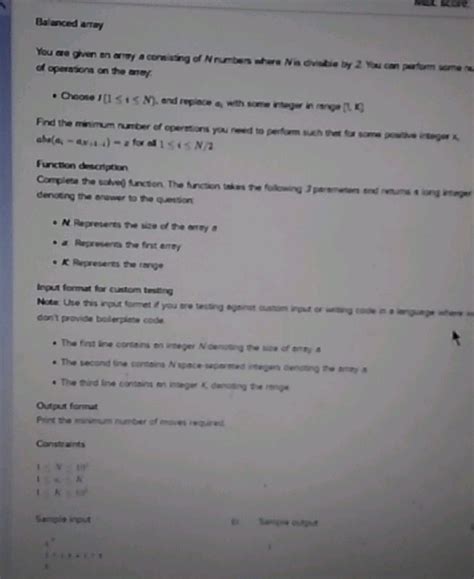 Balanced Artay You Are Given En Ariry A StudyX