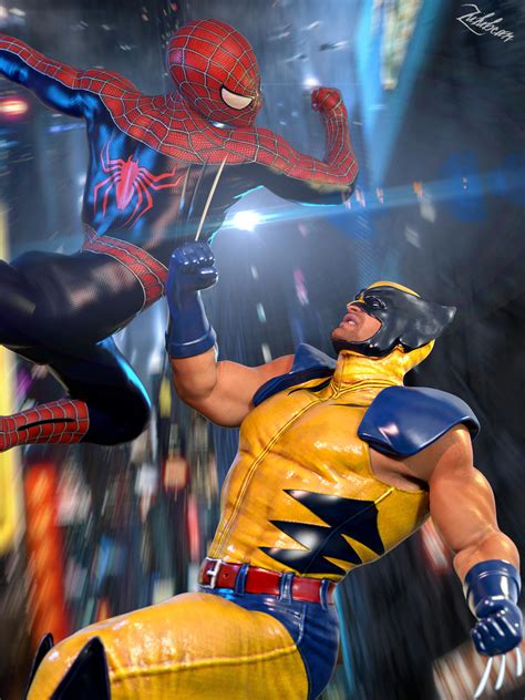 Spider Man Vs Wolverine By Zulubean On Deviantart