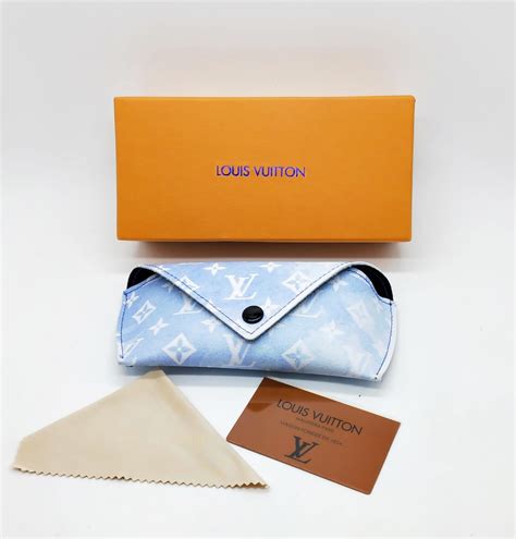 Louis Vuitton Branded Original Sunglass Case In Blue Color With Brand