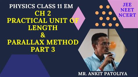 Ch 2 Parallax Method Part 3 Class 11 Em Youtube