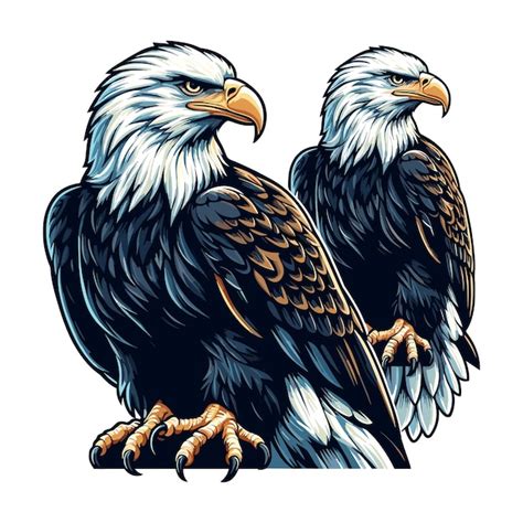 Premium Vector Cute Eagles Vector Cartoon Illustration