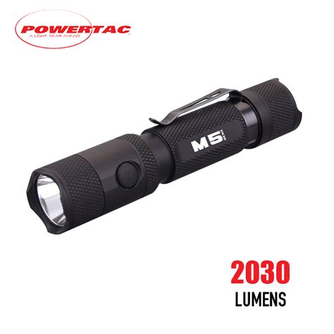 Powertac Flexbeam Rechargeable Flashlight Adjustable Focus 1200 Lumens