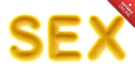 Sex Yellow Fur Font Text Effect Generator