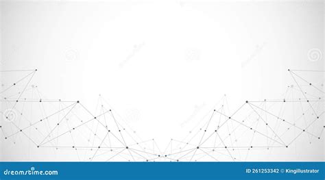 Abstract Low Poly Background With Connecting The Dots And Lines