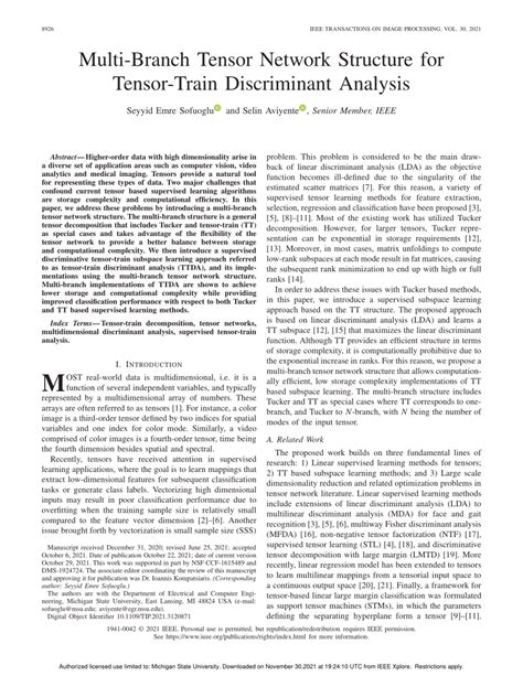 pdf multi branch tensor network structure for tensor train