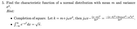 Solved Find The Characteristic Function Of A Normal Chegg