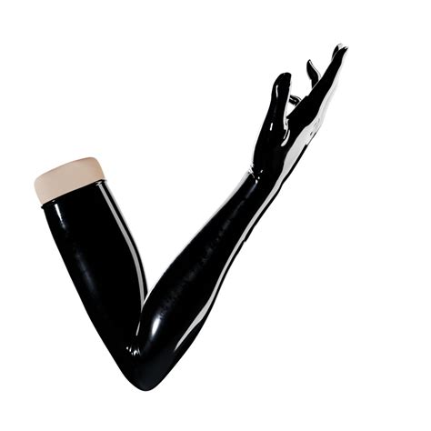 Uniqdsn Latex Gloves Obsidian Black Long Chlorinated