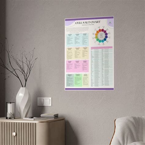 Cell Salt Tissue Salt Chart Poster Etsy