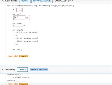 Solved Define The Linear Transformation T By T X Ax Chegg Com