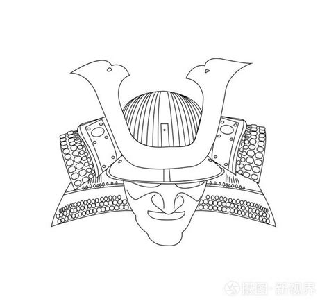 武士头盔简笔画 武士头盔画 伤感说说吧