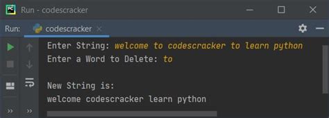 Python Program To Remove Word From Sentence