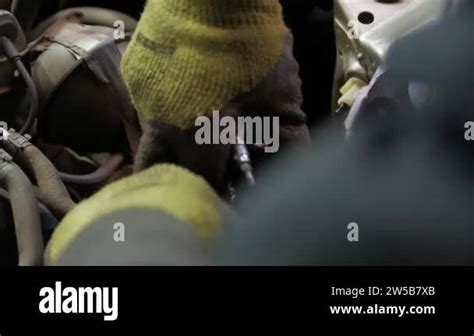 checking parts of the car stock video footage alamy