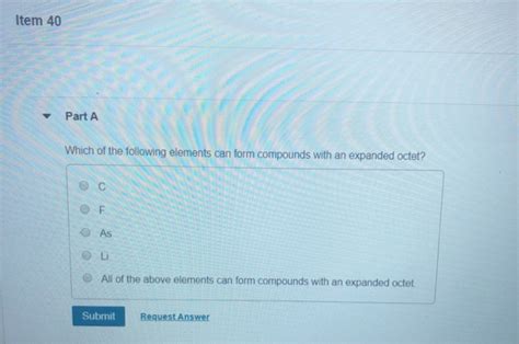 Solved Item 40 Part A Which Of The Following Elements Can