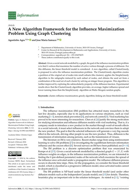 Pdf A New Algorithm Framework For The Influence Maximization Problem