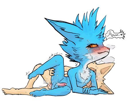 Rule 34 Anal Anal Sex Anthro Balls Blue Body Blue Fur Blush Bodily Fluids Crying Duo Erection