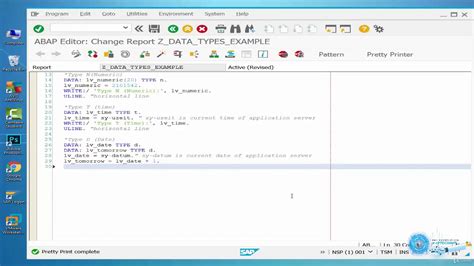 Predefined Abap Data Types Youtube