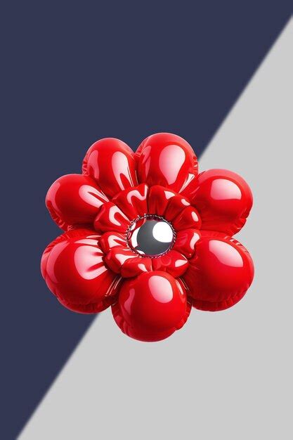 Premium Psd Flower Blobs Red