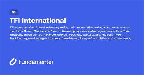 Tfii Tfi International Fundamentei