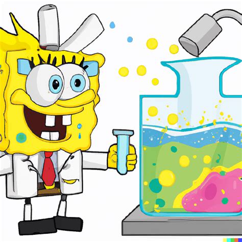 Spongebob Mad Scientist Mixing Chemicals R Dalle2