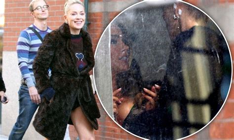 Sharon Stone Almost Has A Basic Instinct Moment As She Heads To Set To