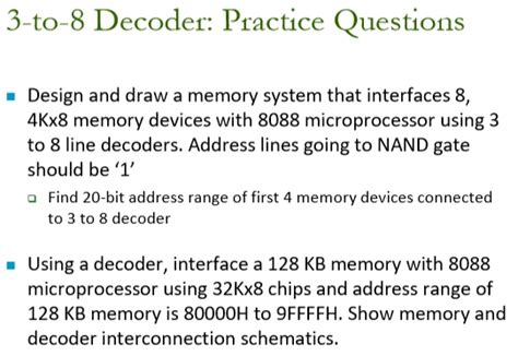 Solved Design And Draw A Memory System That Interfaces 8 4kx8 Memory
