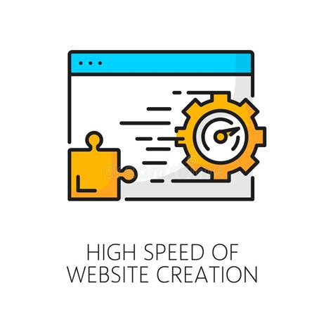 Website Creation Content Management System Icon Stock Vector