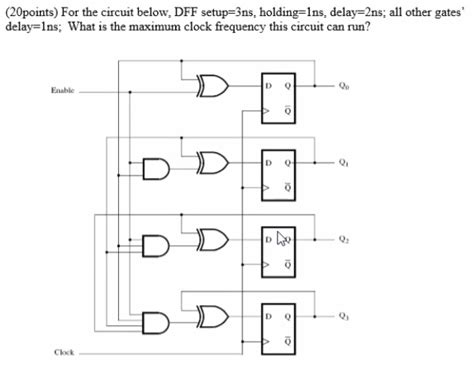 Solved Points For The Circuit Below DFF Setup Ns Chegg Com